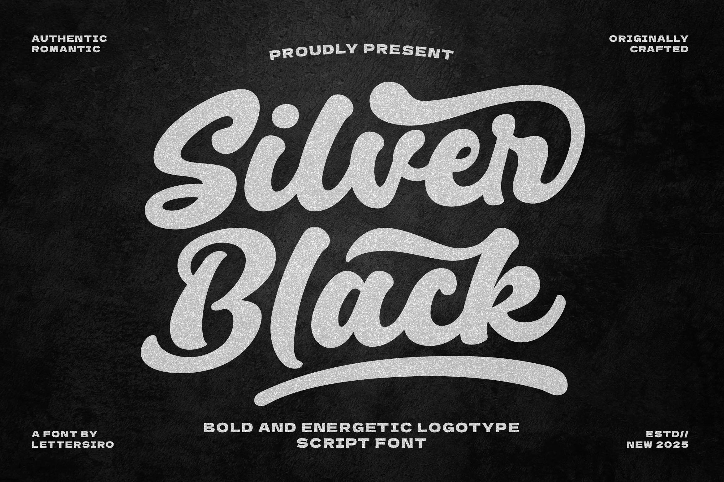 Silver Black – Logotype Font - LetterSiro